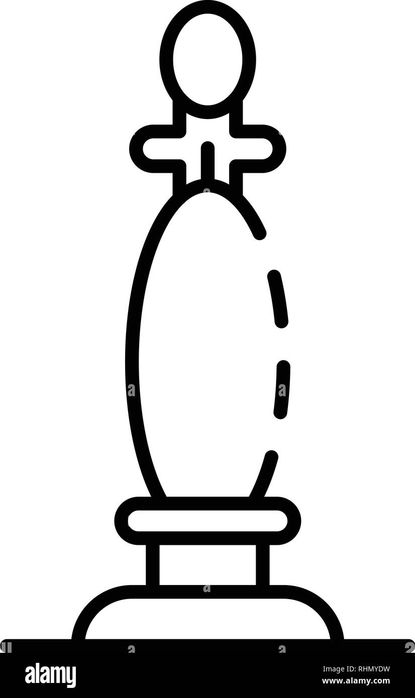 Bishop figure icon, outline style Stock Vector Image & Art - Alamy