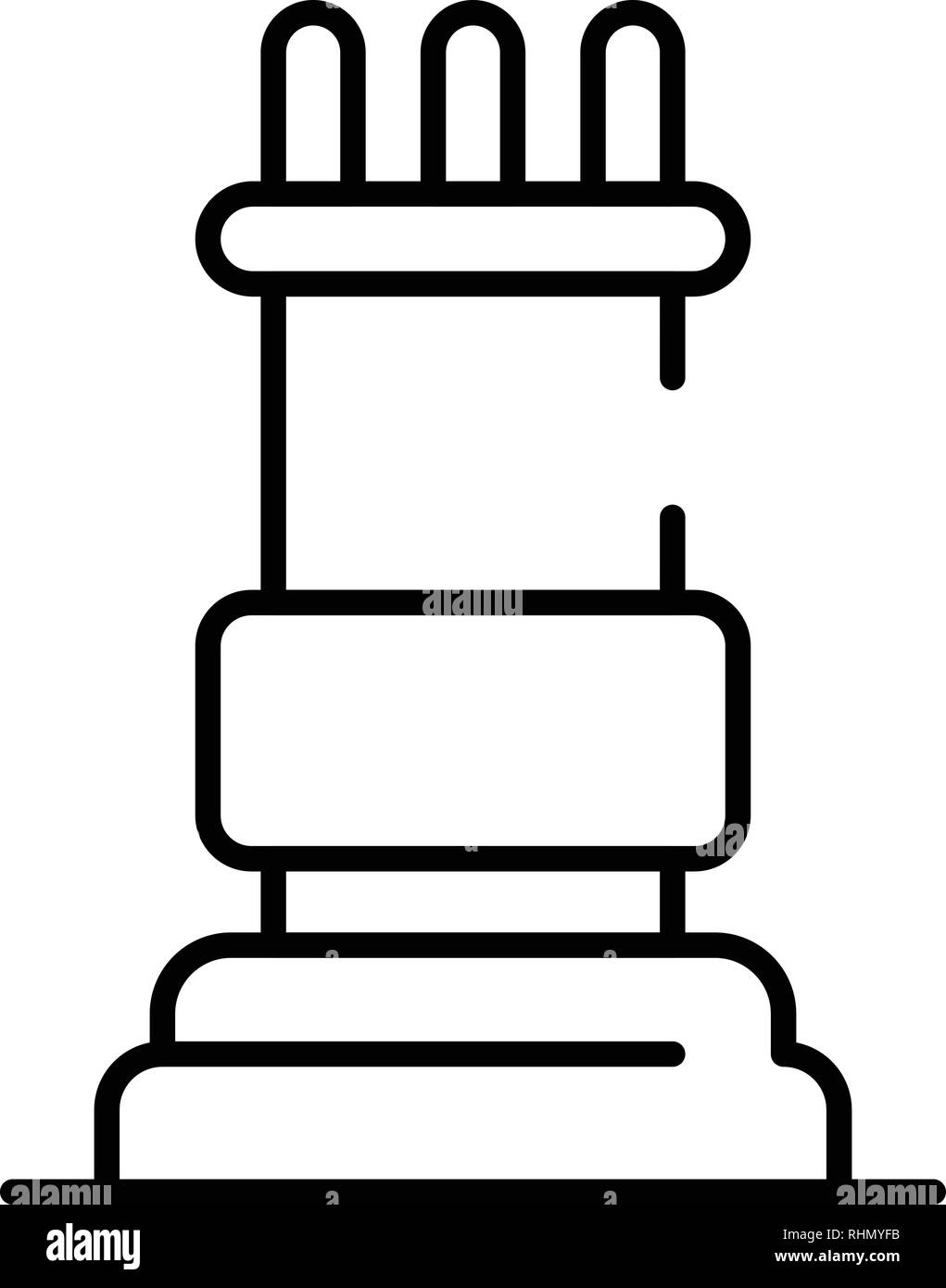 Rook chess piece icon, outline style Stock Vector Image & Art - Alamy