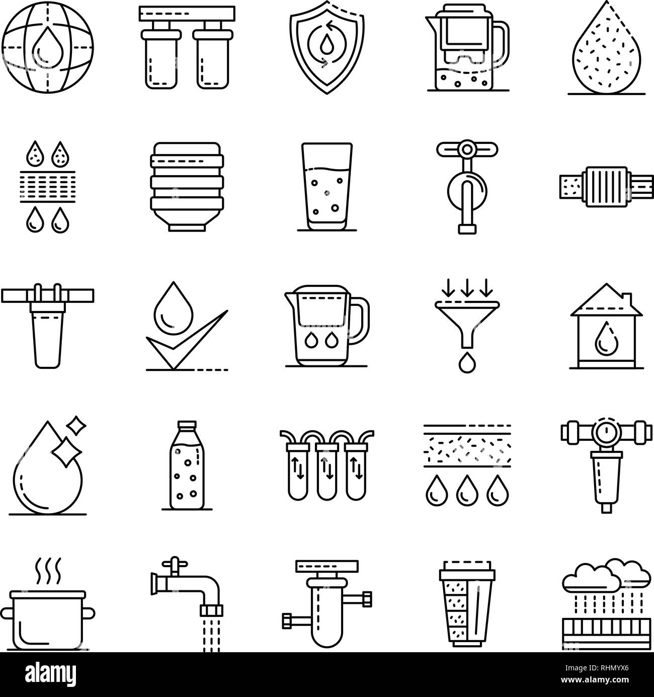 Filtration system set Black and White Stock Photos & Images - Alamy