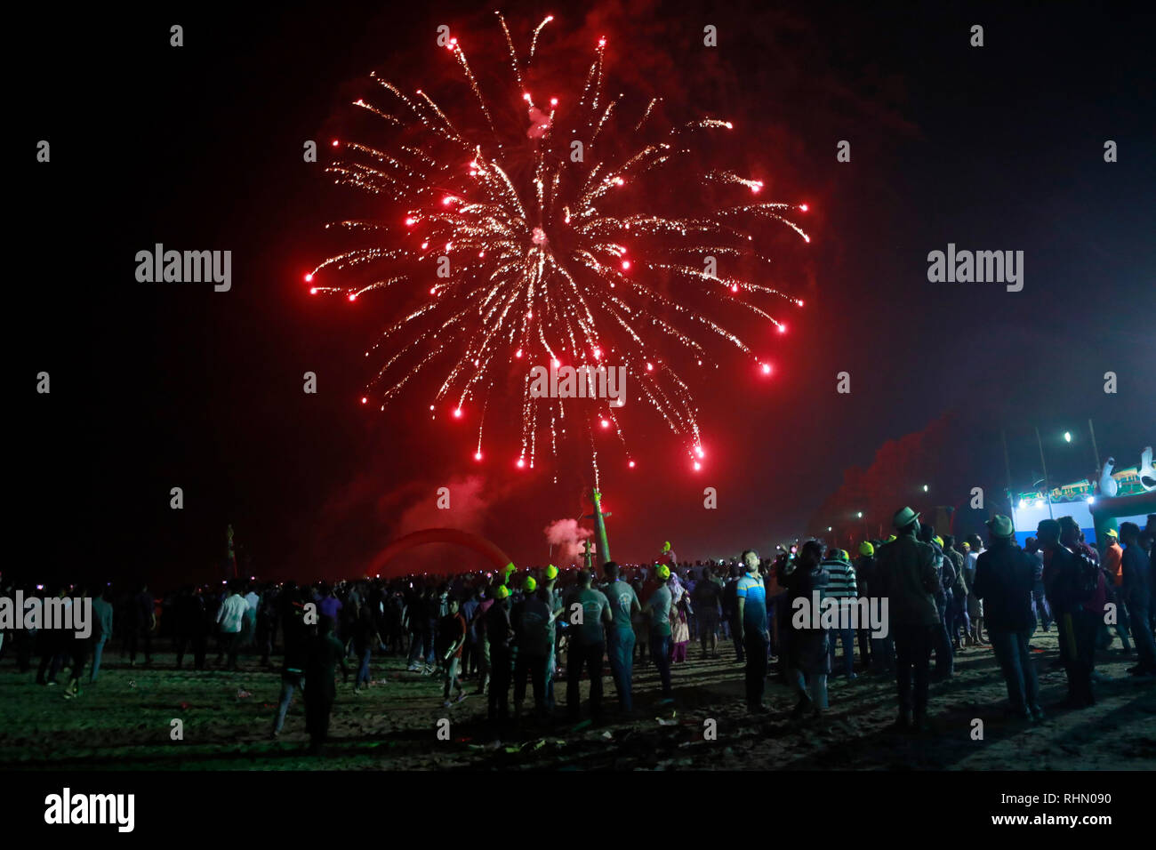 Cox's bazar, Bangladesh - February 01, 2019: A jam-packed crowd at the ...