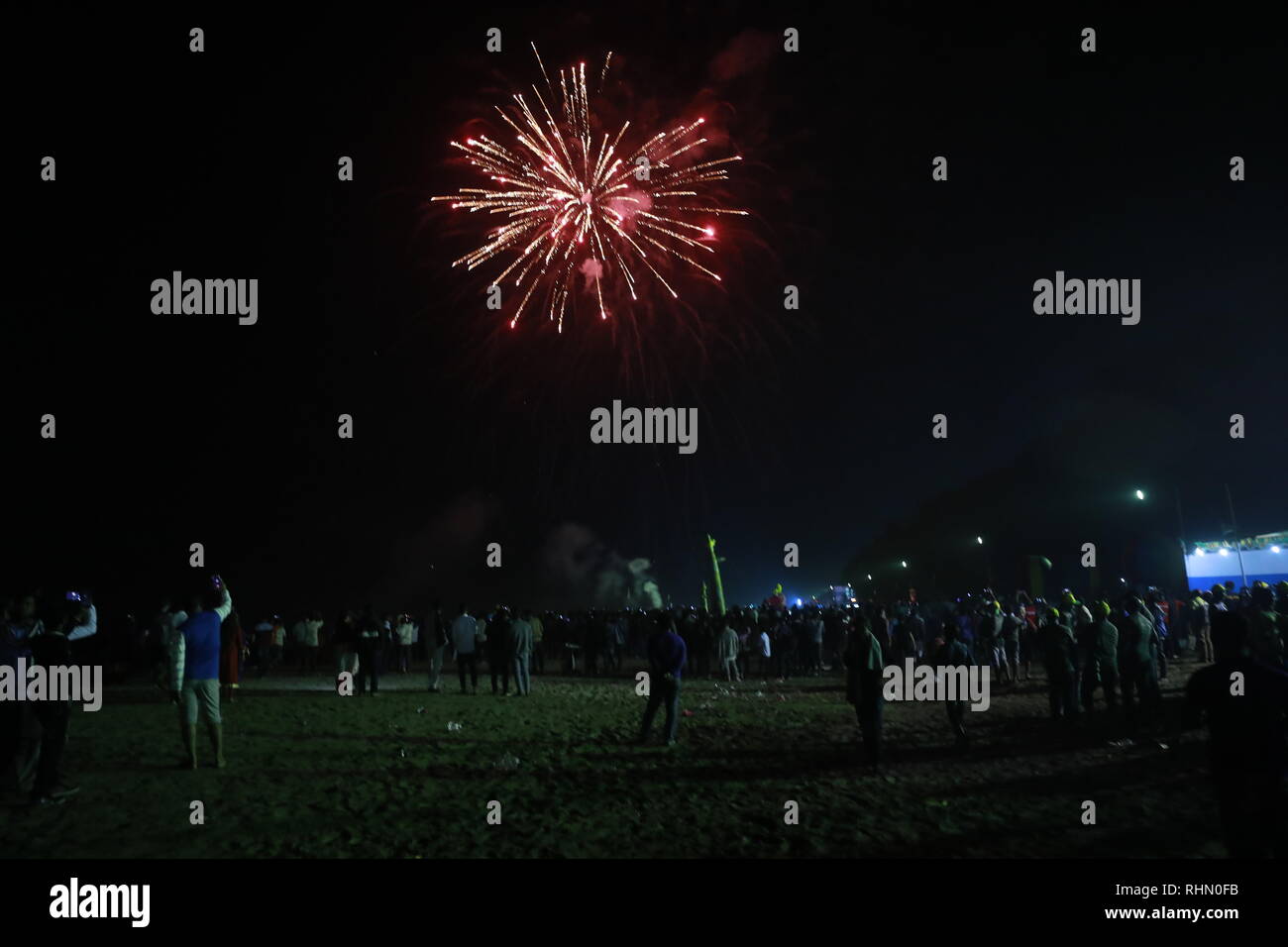 Cox's bazar, Bangladesh - February 01, 2019: A jam-packed crowd at the ...