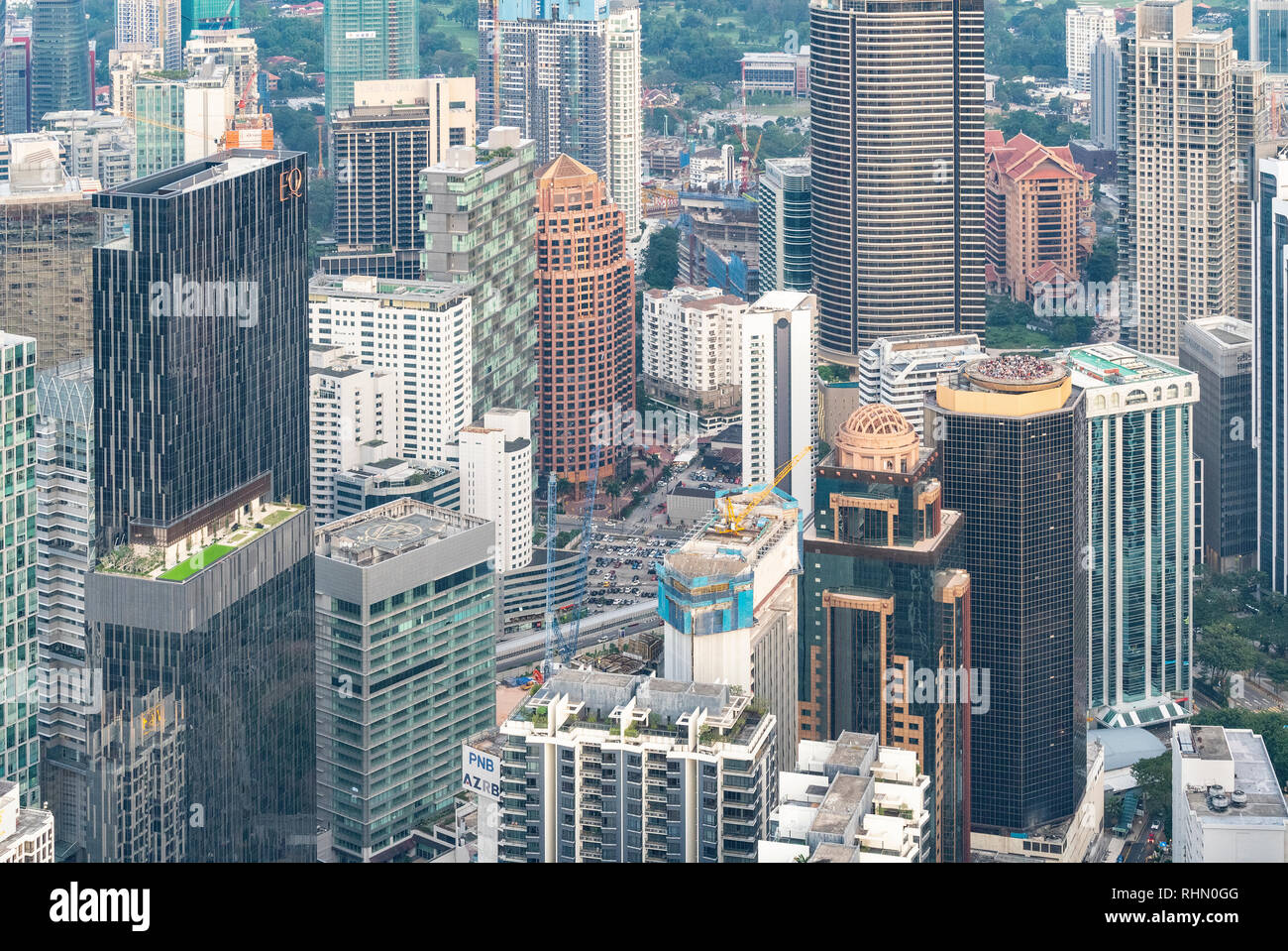 A view of the city from the Menara tower in Kuala Lumpur, Malaysia ...