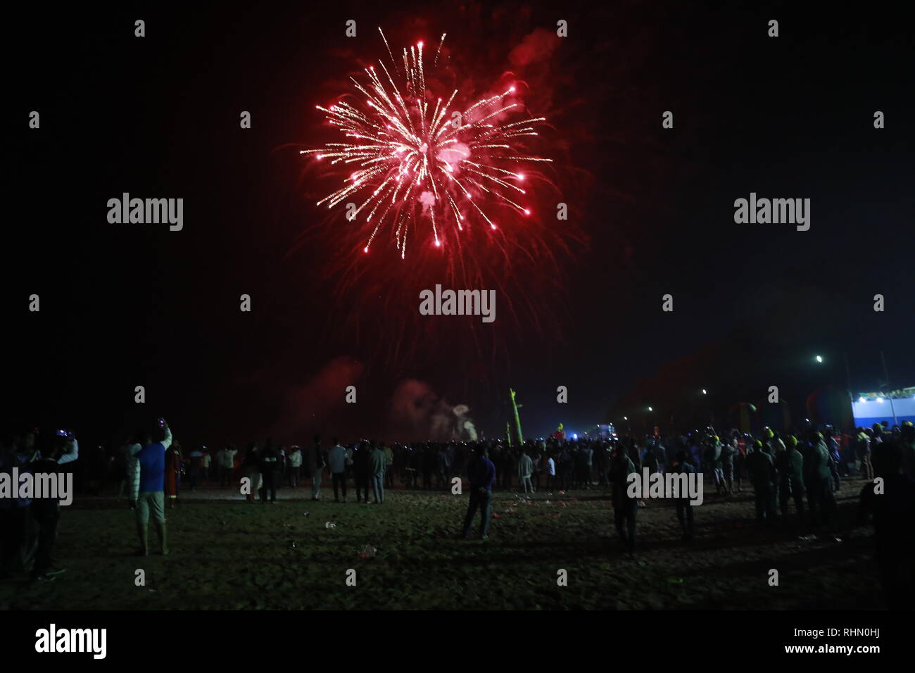 Cox's bazar, Bangladesh - February 01, 2019: A jam-packed crowd at the ...