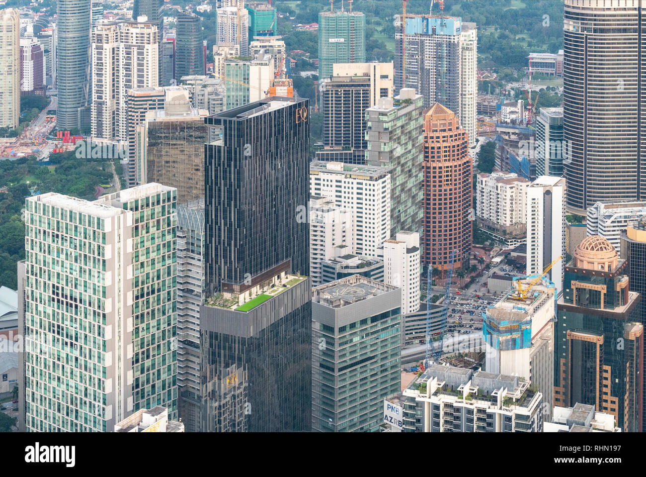 A view of the city from the Menara tower in Kuala Lumpur, Malaysia ...