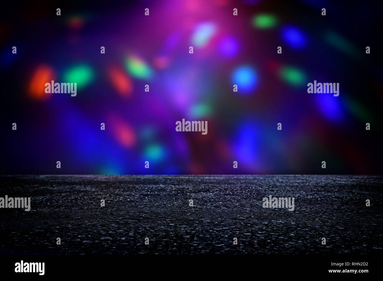 Spotlight over concrete floor. dark black background Stock Photo - Alamy