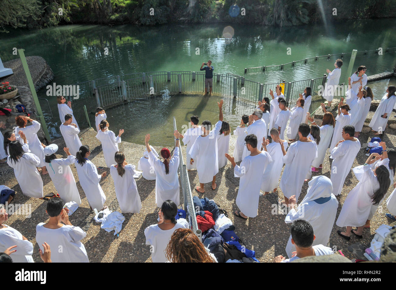 Israel, Yardenit Baptismal Site In the Lower Jordan River South of the ...