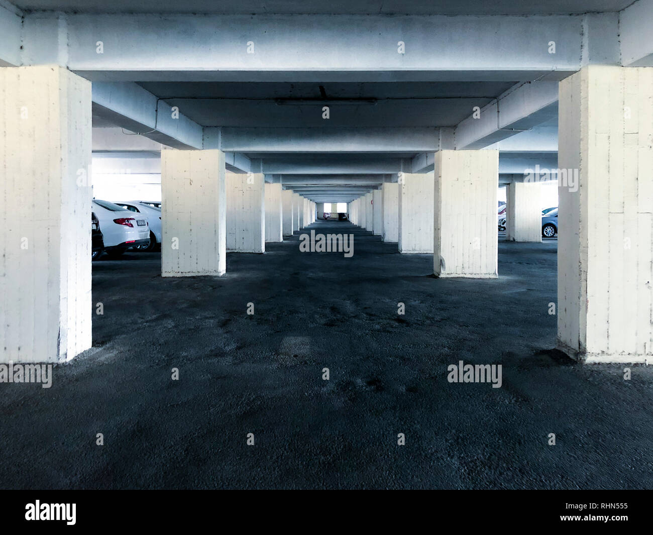 Car parking garage perspective shot Stock Photo - Alamy