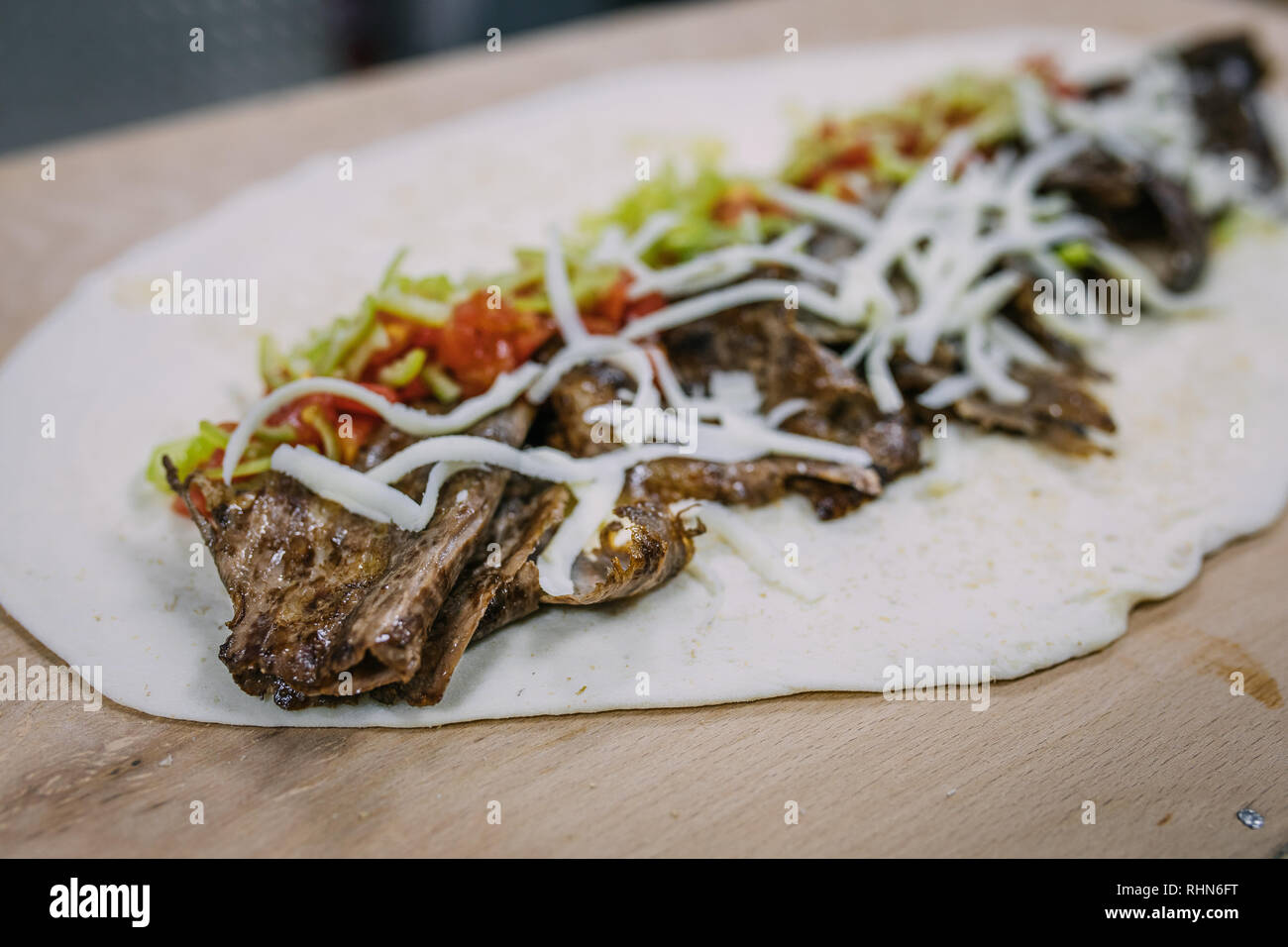 Turkish Doner Kebab, Shawarma or Gyros. Traditional Turkish Doner Kebab ...