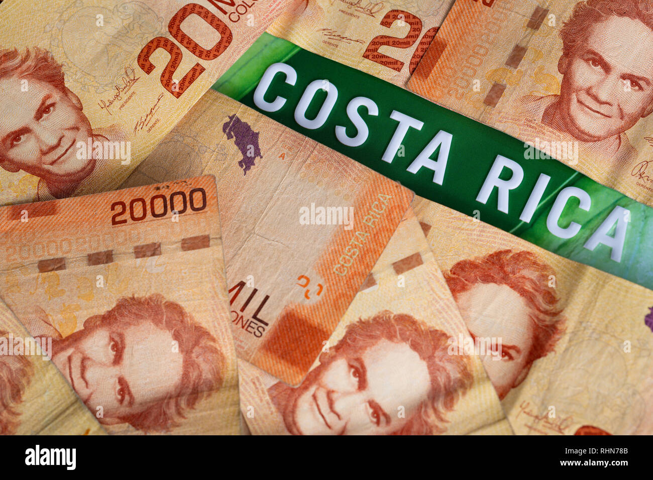 Money from Costa rica / Colones Stock Photo - Alamy