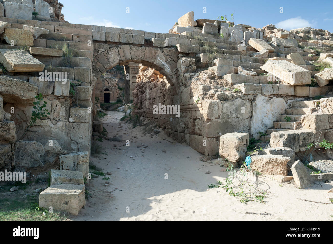 Archaeological site of Leptis Magna, Libya - 10/30/2006: The Ruins of ...
