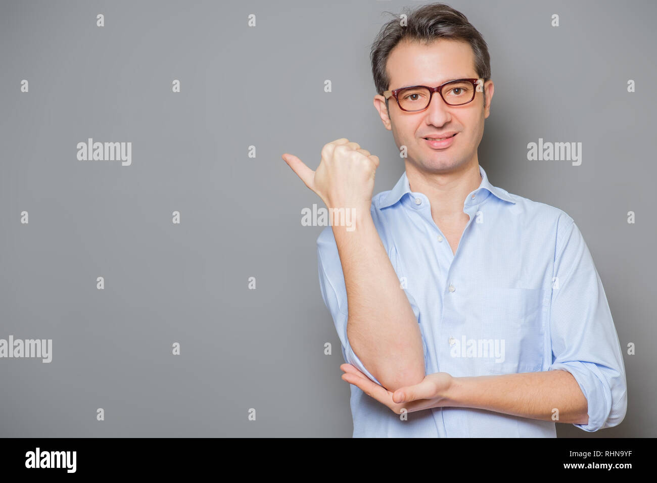 Business man looking to the left hi-res stock photography and images ...