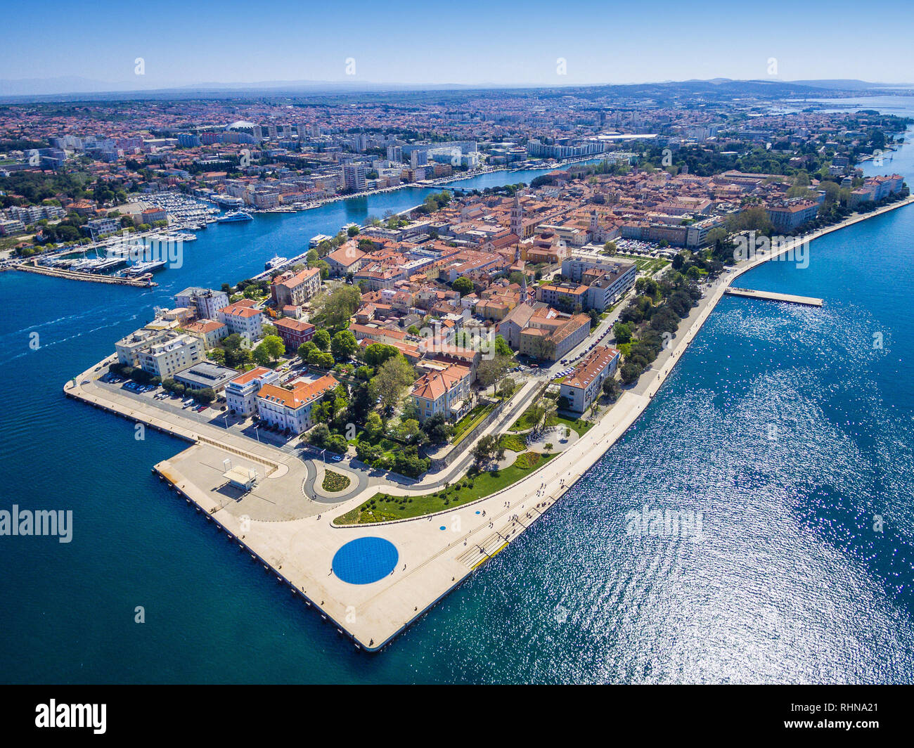 Zadar famous landmarks aerial hi-res stock photography and images - Alamy