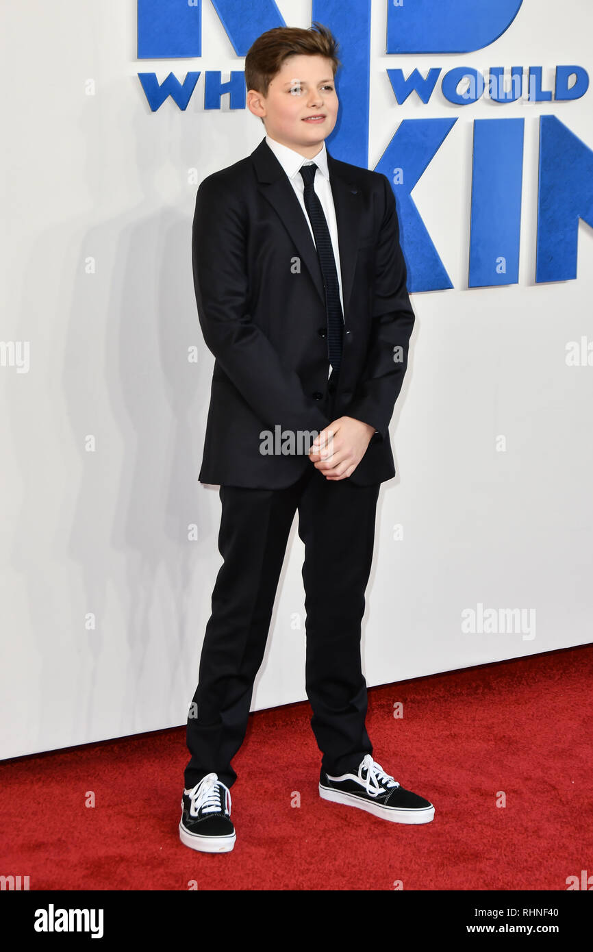 London, UK. 03rd Feb, 2019. Louis Ashbourne Serkis Arrives at The Kid ...