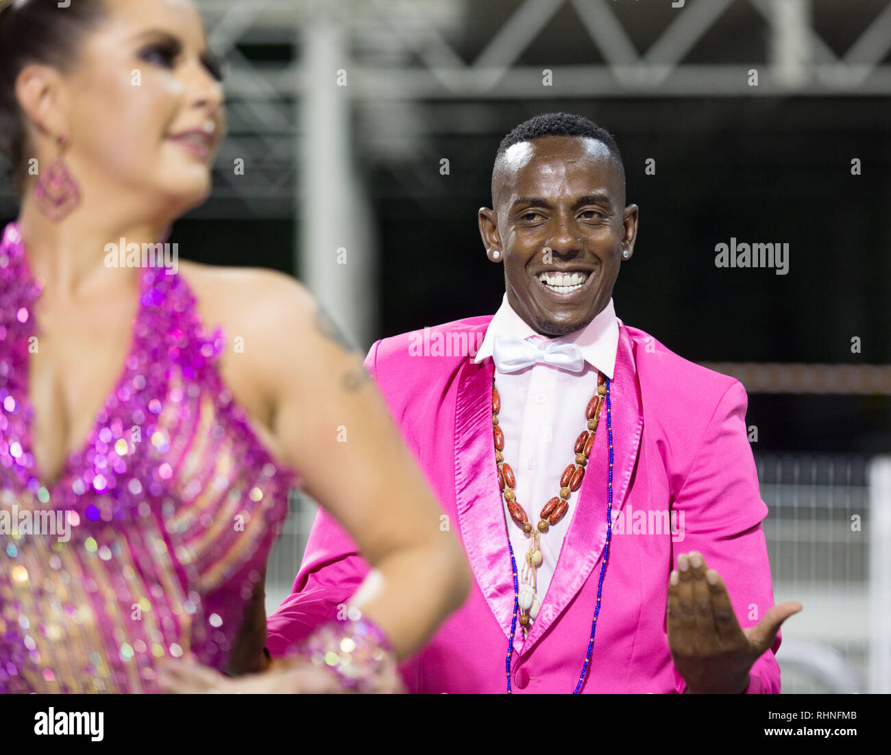 Sao Paulo, Brazil. 2nd Feb, 2019. Members of the Barroca Zona Sul Samba ...