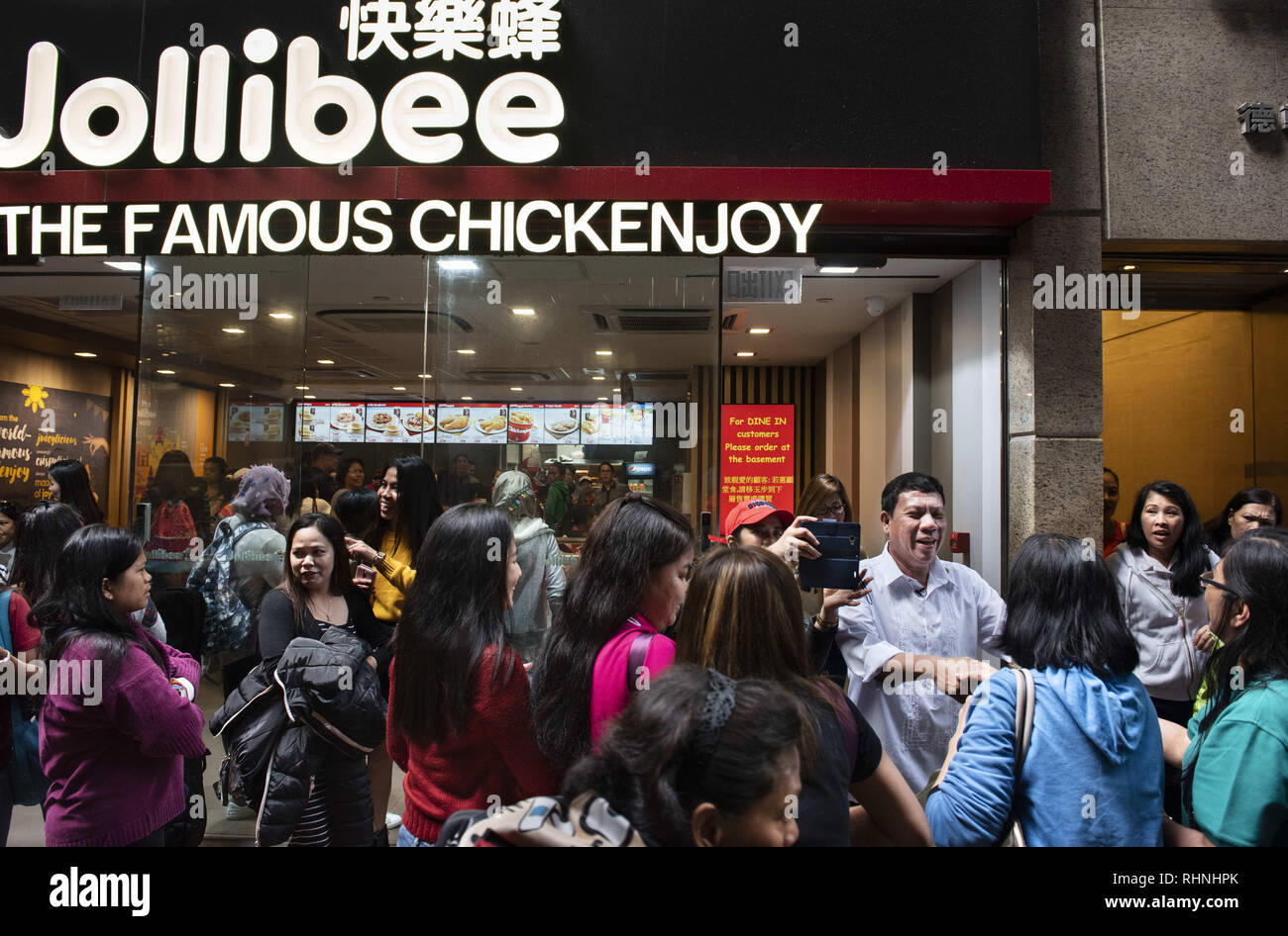 Hong Kong. 3rd Feb, 2019. Rodrigo Duterte impersonator, known with ...