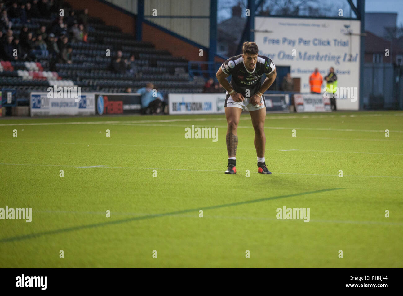 Widnes, UK. 03rd Feb, 2019. Widnes Vikings vs Halifax RLFC 3rd February ...