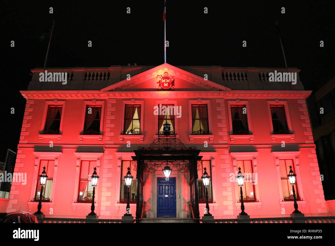 Dublin. 4th Feb, 2019. The Mansion House, an official residence of the ...