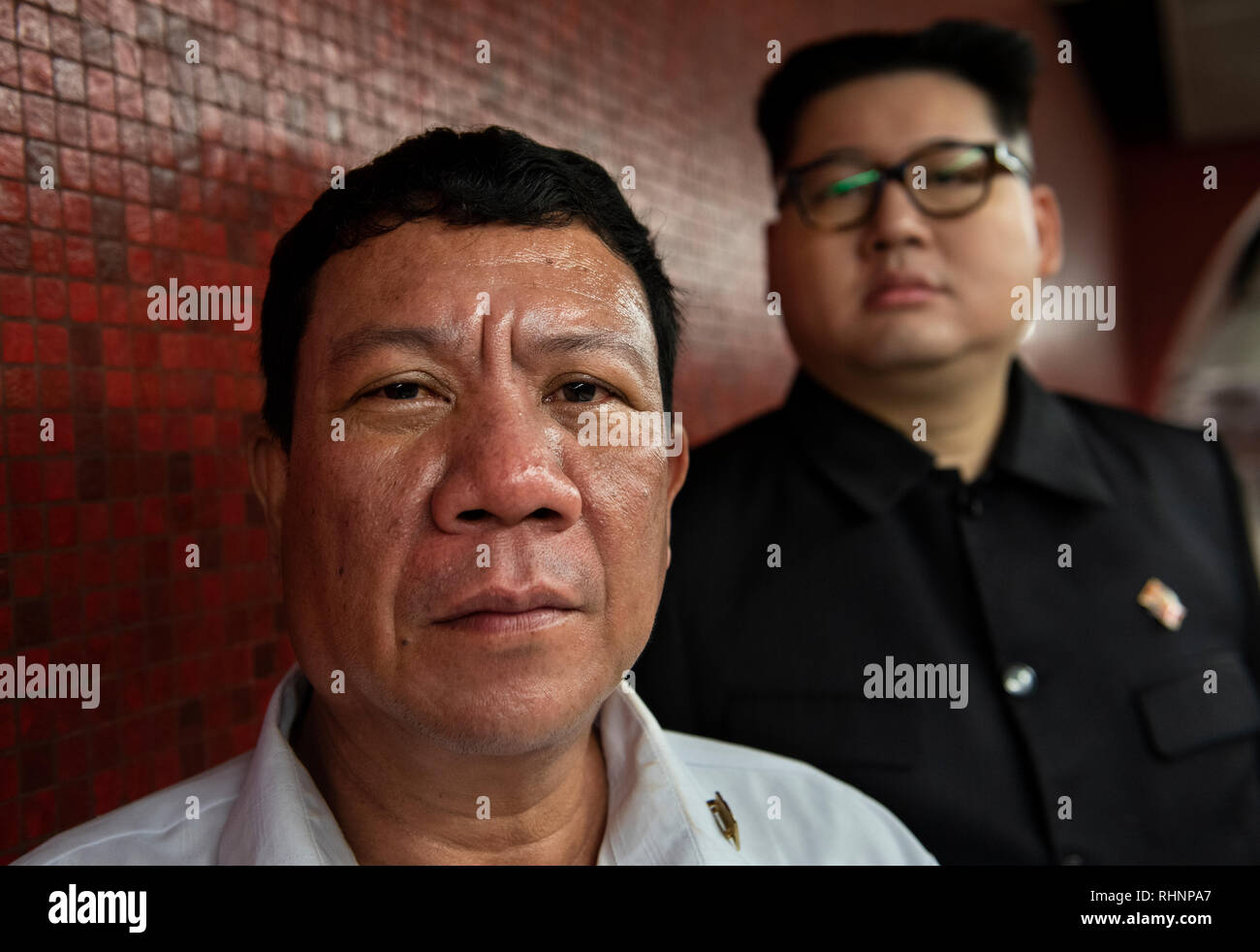Rodrigo Duterte and Kim Jong-un impersonators seen posing for the ...