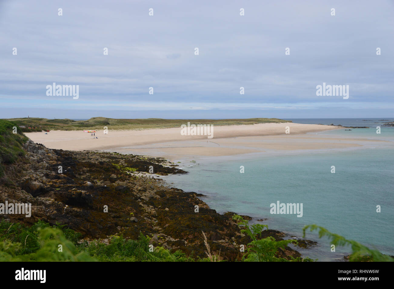 Shell Beach from the Coastal Path on Herm Island, Channel Islands.UK ...