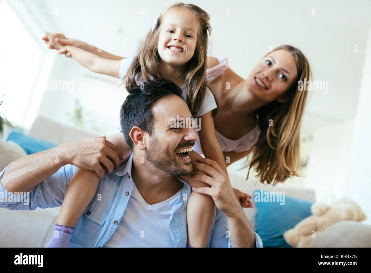 Family home having fun hi-res stock photography and images - Alamy