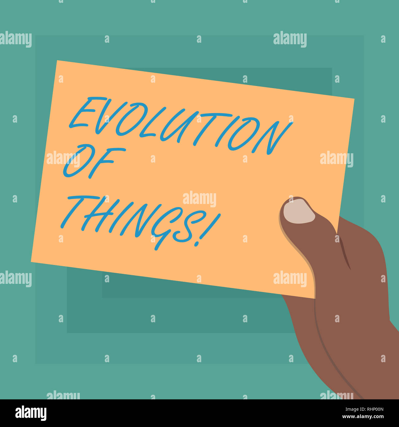 Conceptual hand writing showing Evolution Of Things. Business photo ...