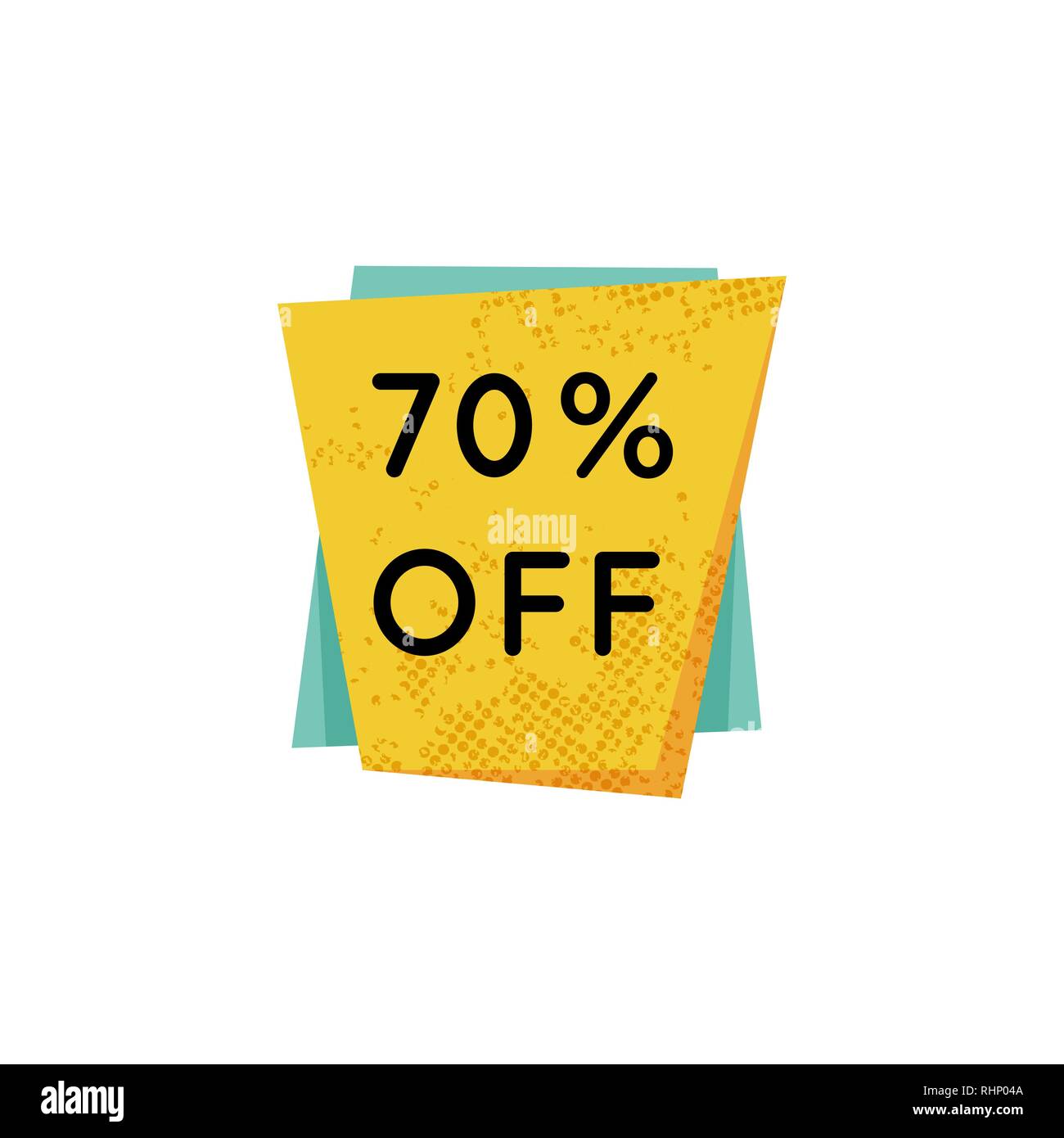 Bright yellow retro sale badge sign isolated on white Stock Vector ...