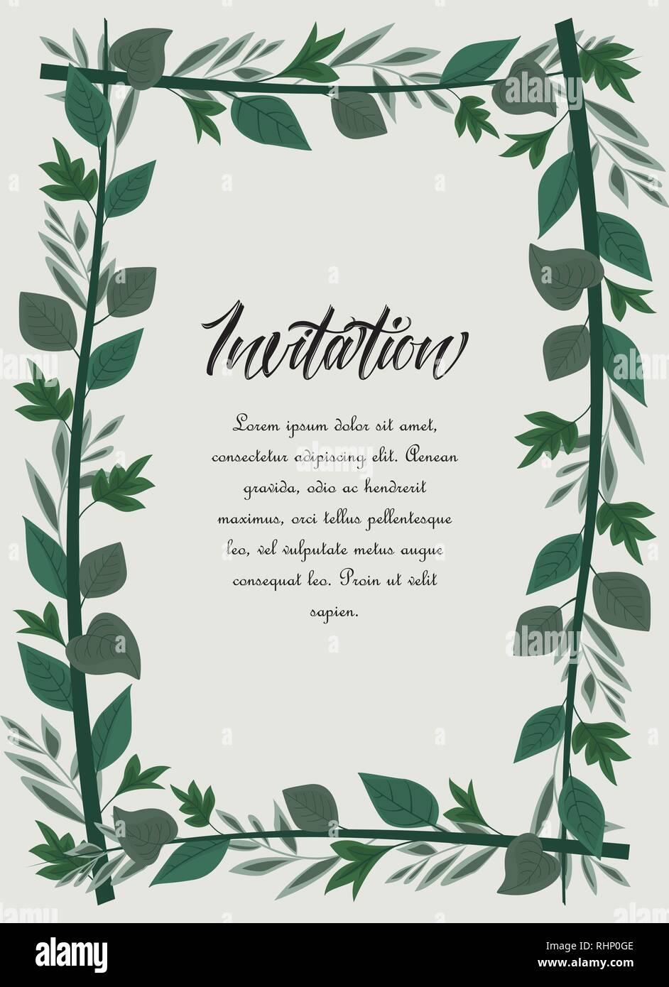 Decorative frame leaves hi-res stock photography and images - Alamy