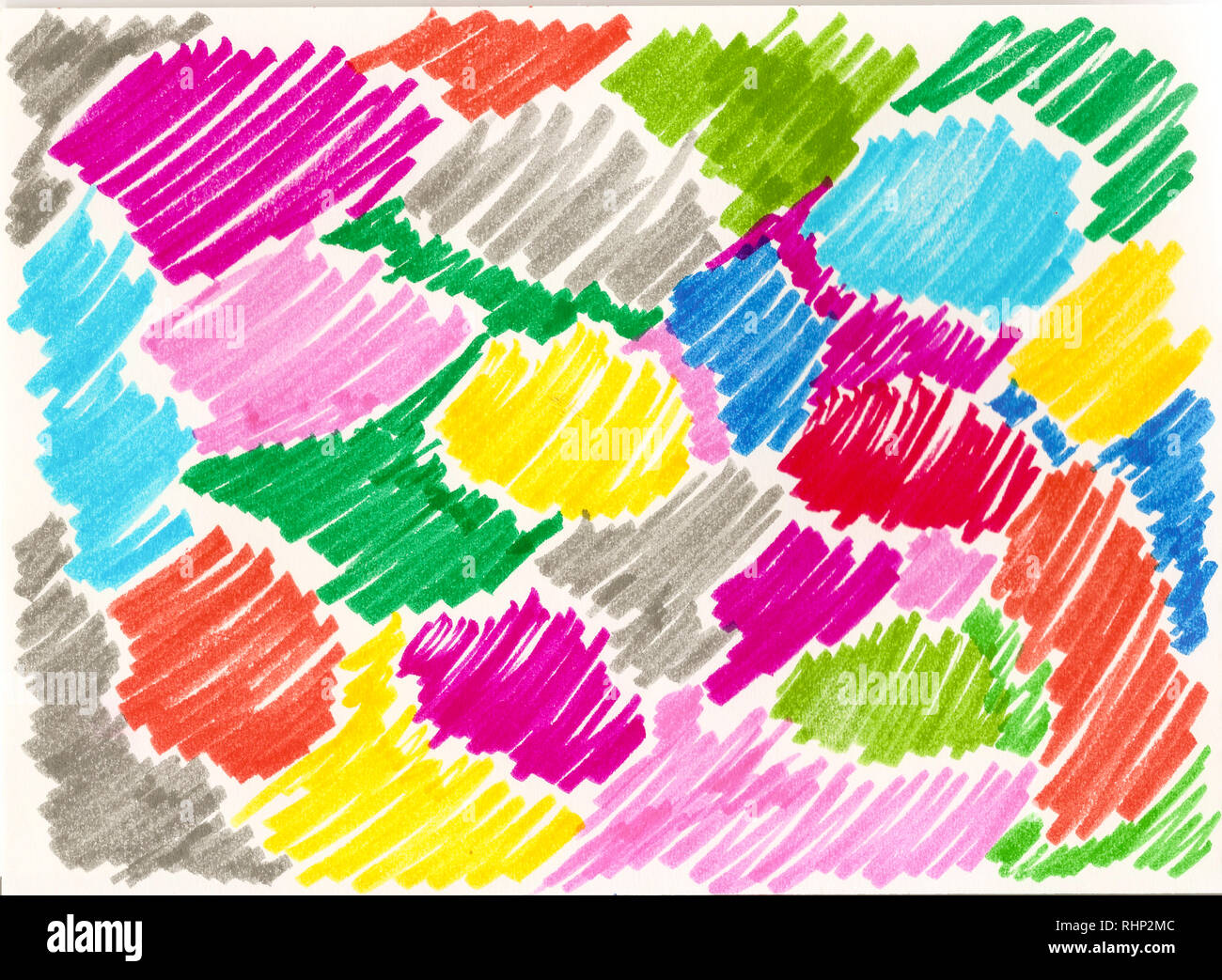 handmade colorful pen drawing background Stock Photo - Alamy
