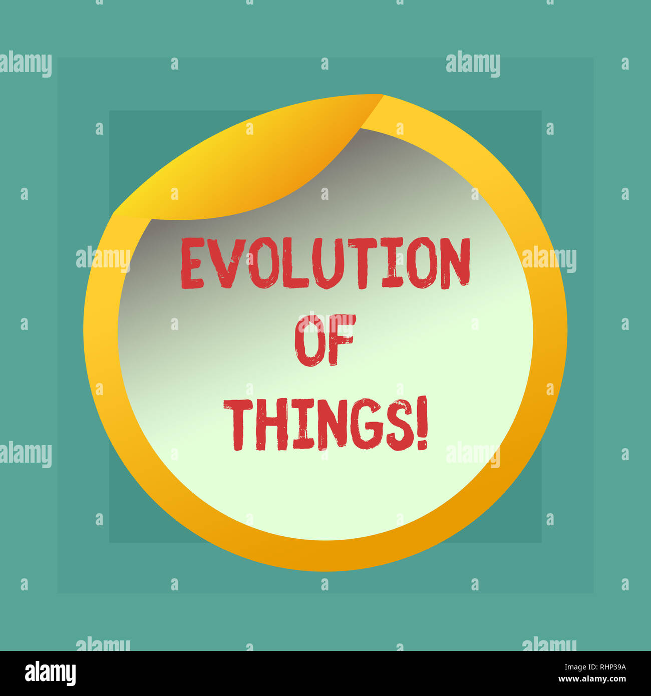 Conceptual hand writing showing Evolution Of Things. Business photo ...