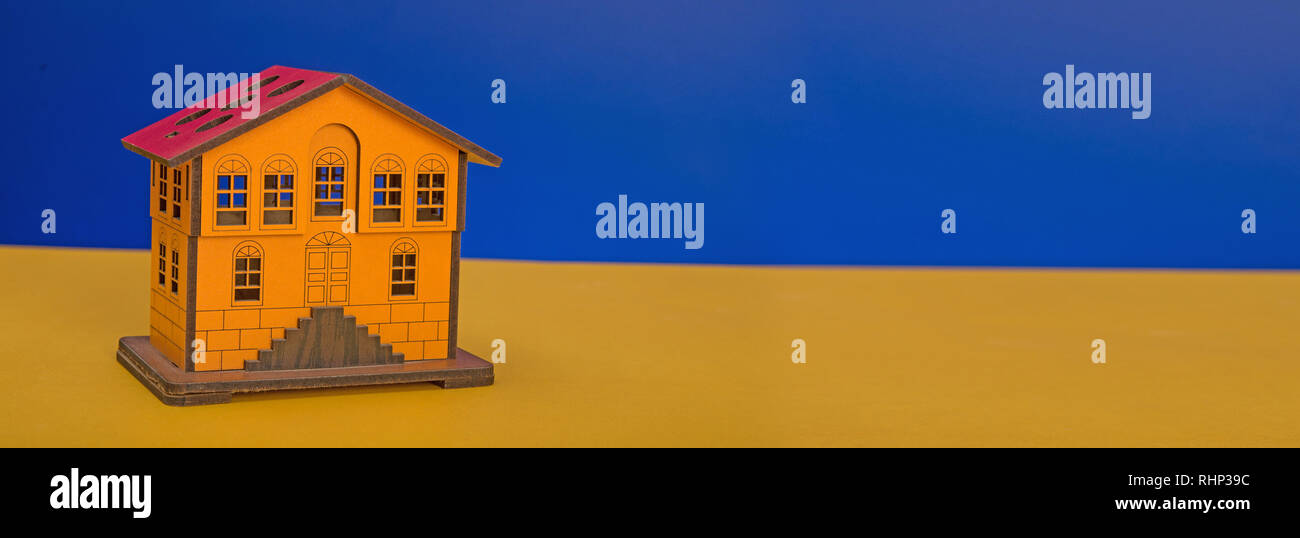 Little House Miniature real estate banner template with copy space ...