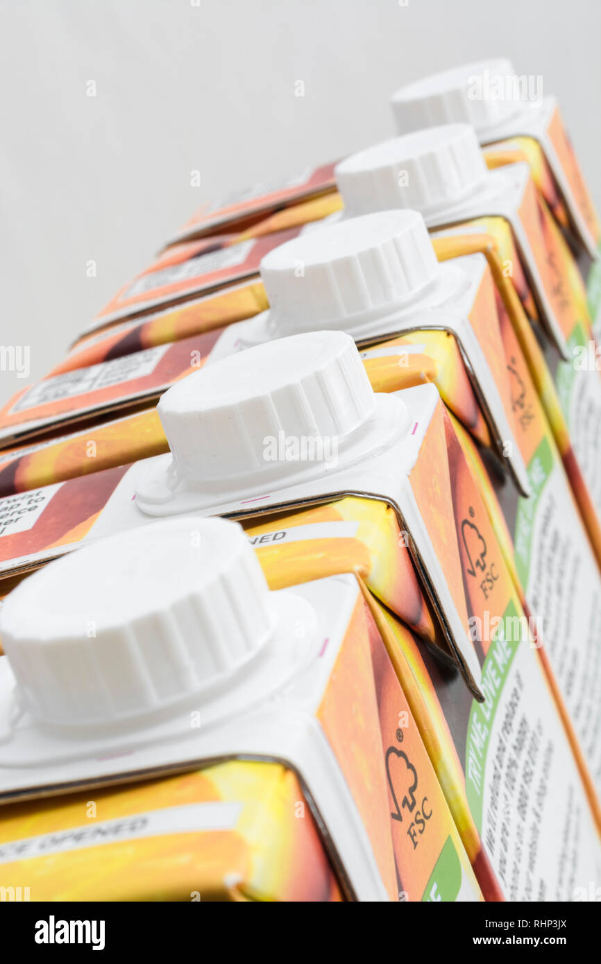 ASDA food label indicating recycling status of the carton packaging ...