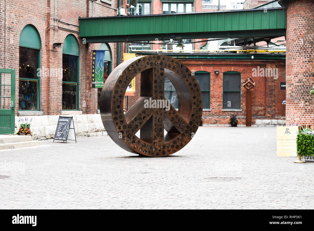 Peace sign in the distillery district hi-res stock photography and ...