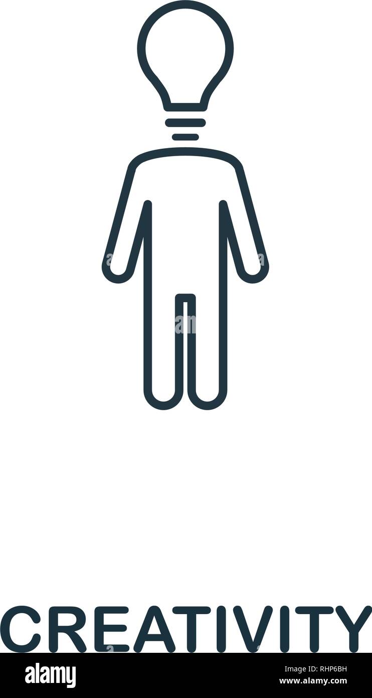 Creativity icon. Thin outline creativeCreativity design from soft ...