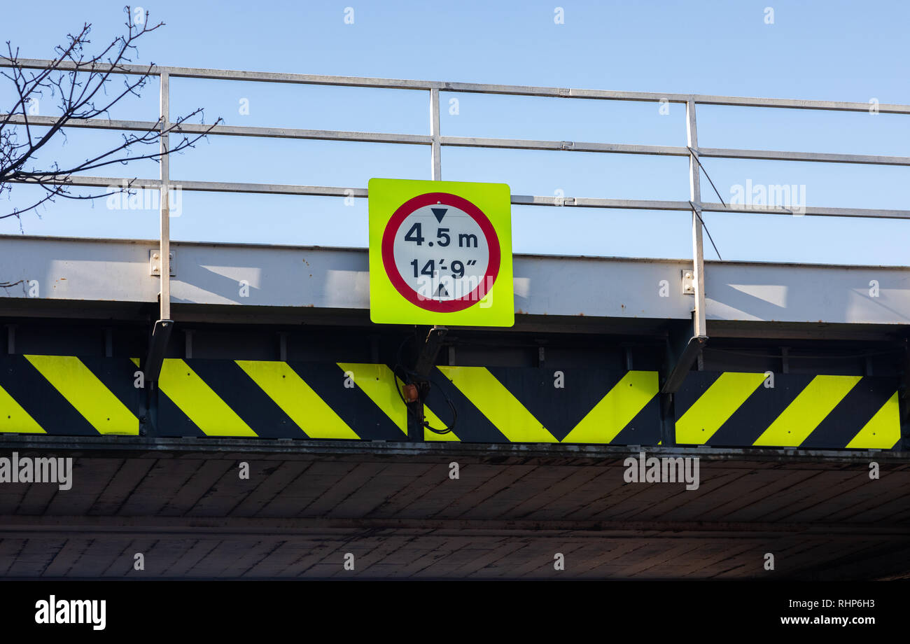 Fluorescent warning sign with red circular border and black and yellow ...