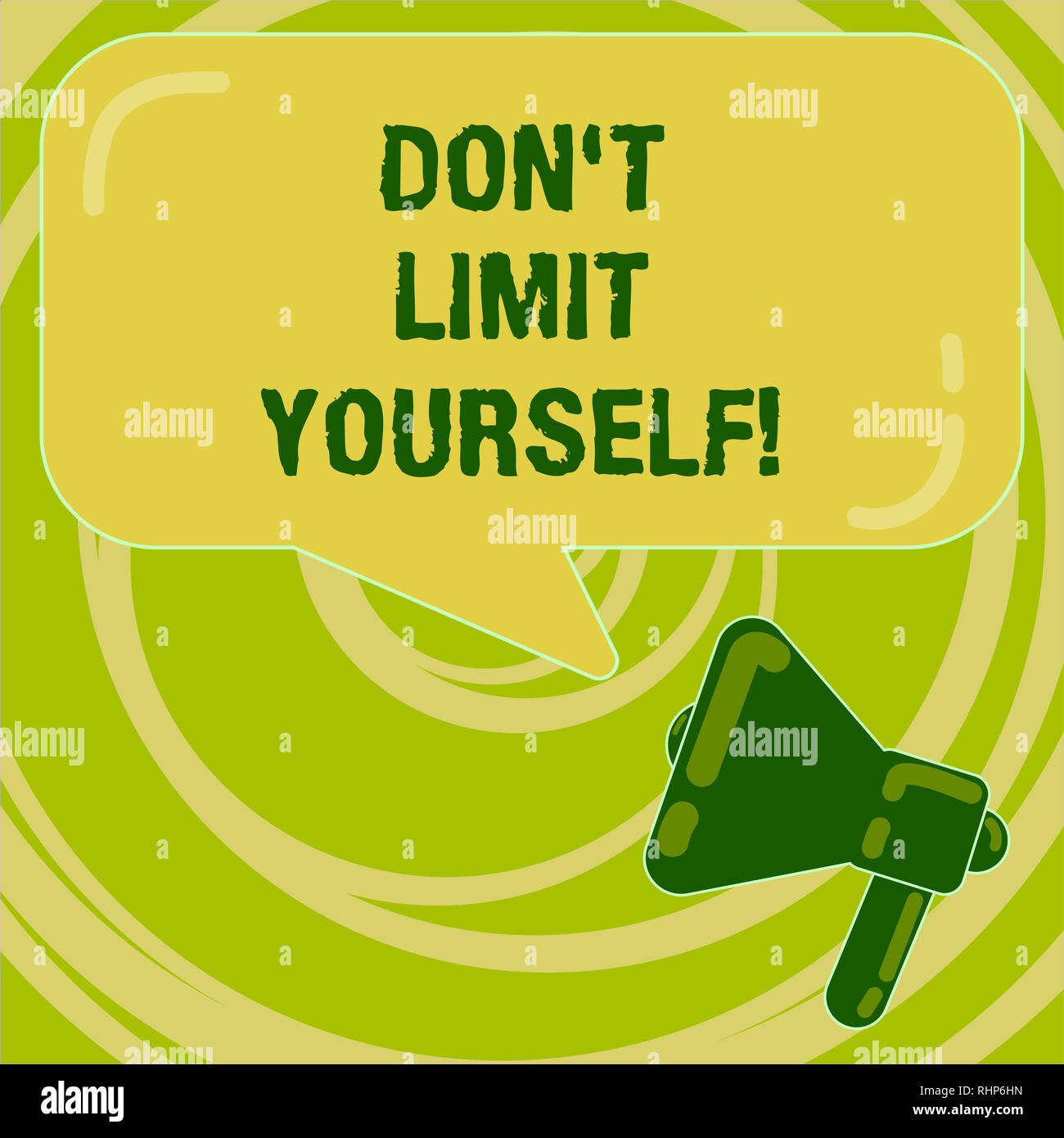 Handwriting text Don T Limit Yourself. Concept meaning Selfcontrol ...