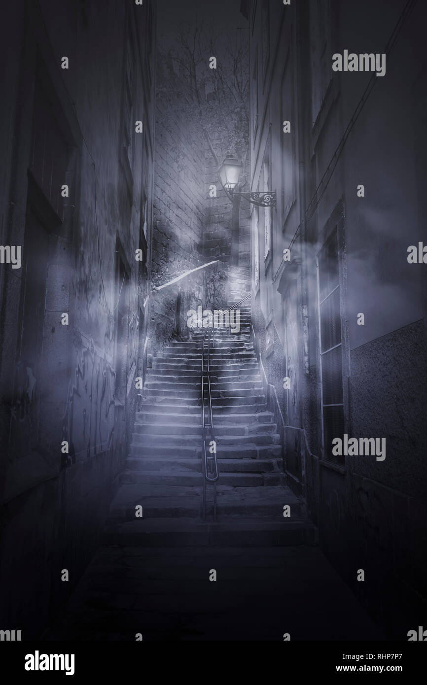 Scary stairs hi-res stock photography and images - Alamy