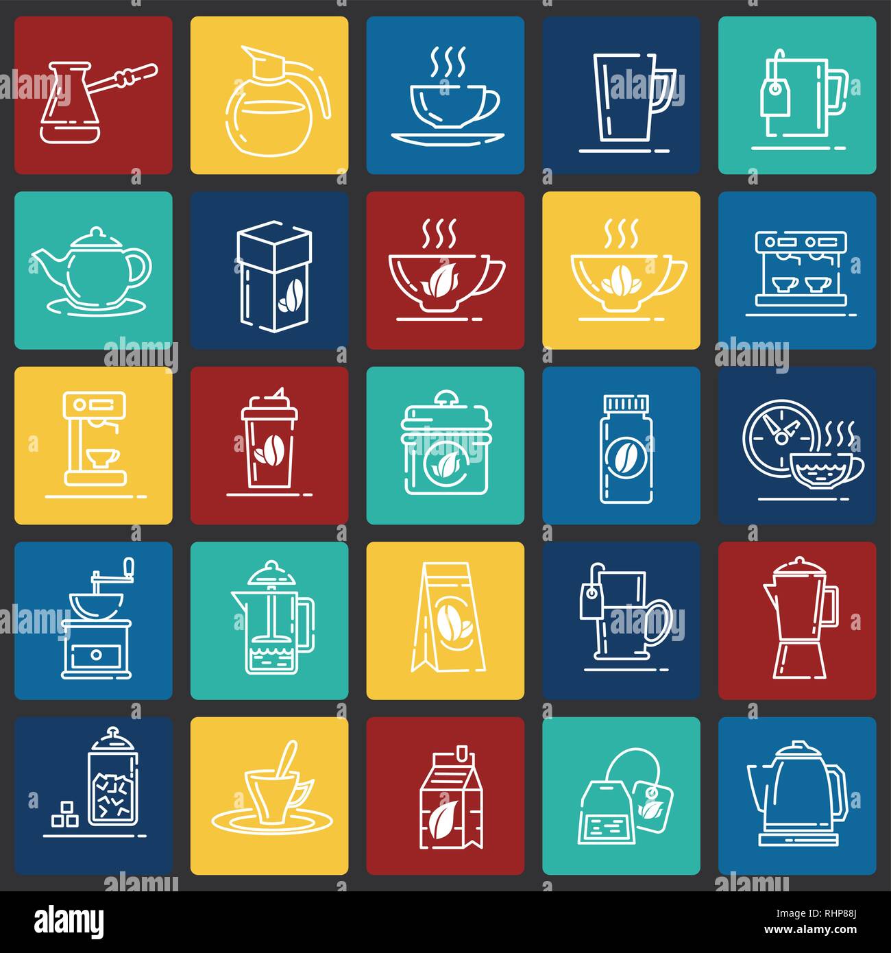 Tea bag on color Stock Vector Images - Alamy