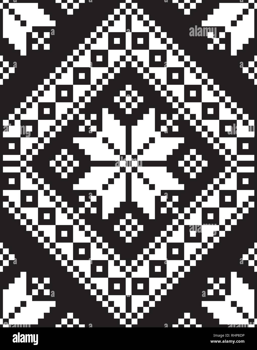 Mosaic tiles, ethnic ornament, embroidery motif, abstract carpet ...