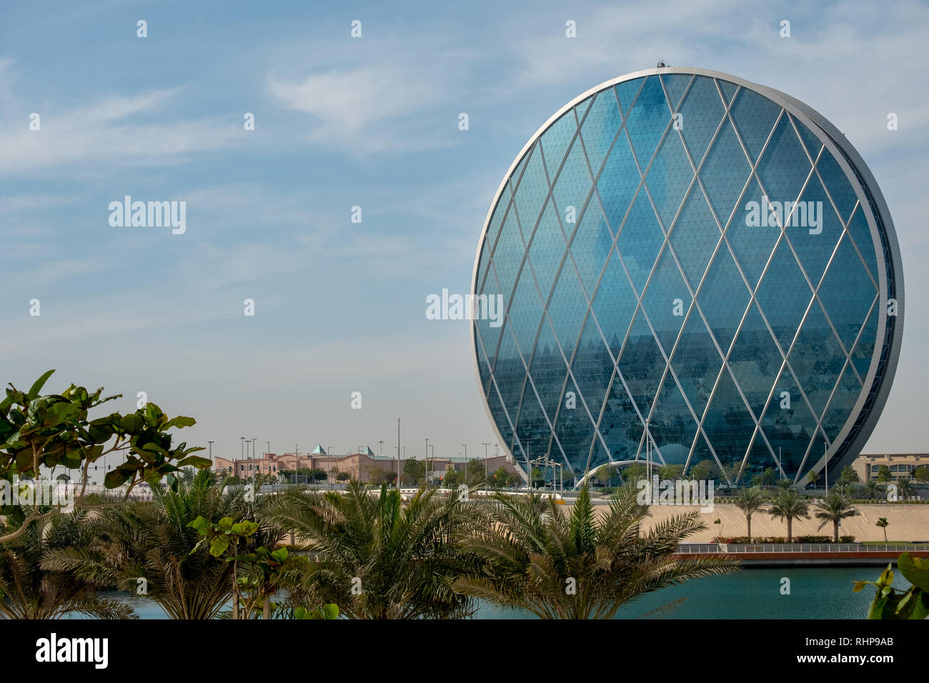 January, 2019 - Front round face of Al Dar Headquarter, Abu Dhabi, UAE ...