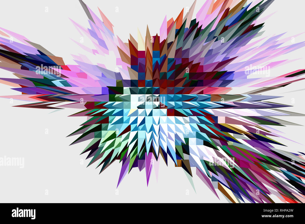 Fractal image with a fancy pattern of bright colors in the art Nouveau ...