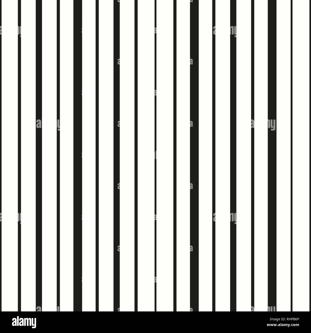 Stripe seamless pattern with black and white colors vertical parallel ...