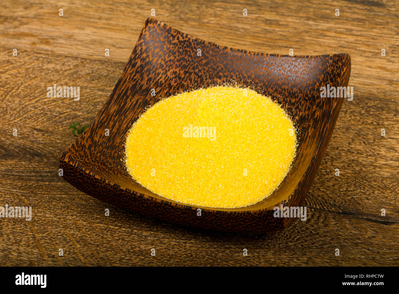 Raw polenta ready for cooking Stock Photo - Alamy