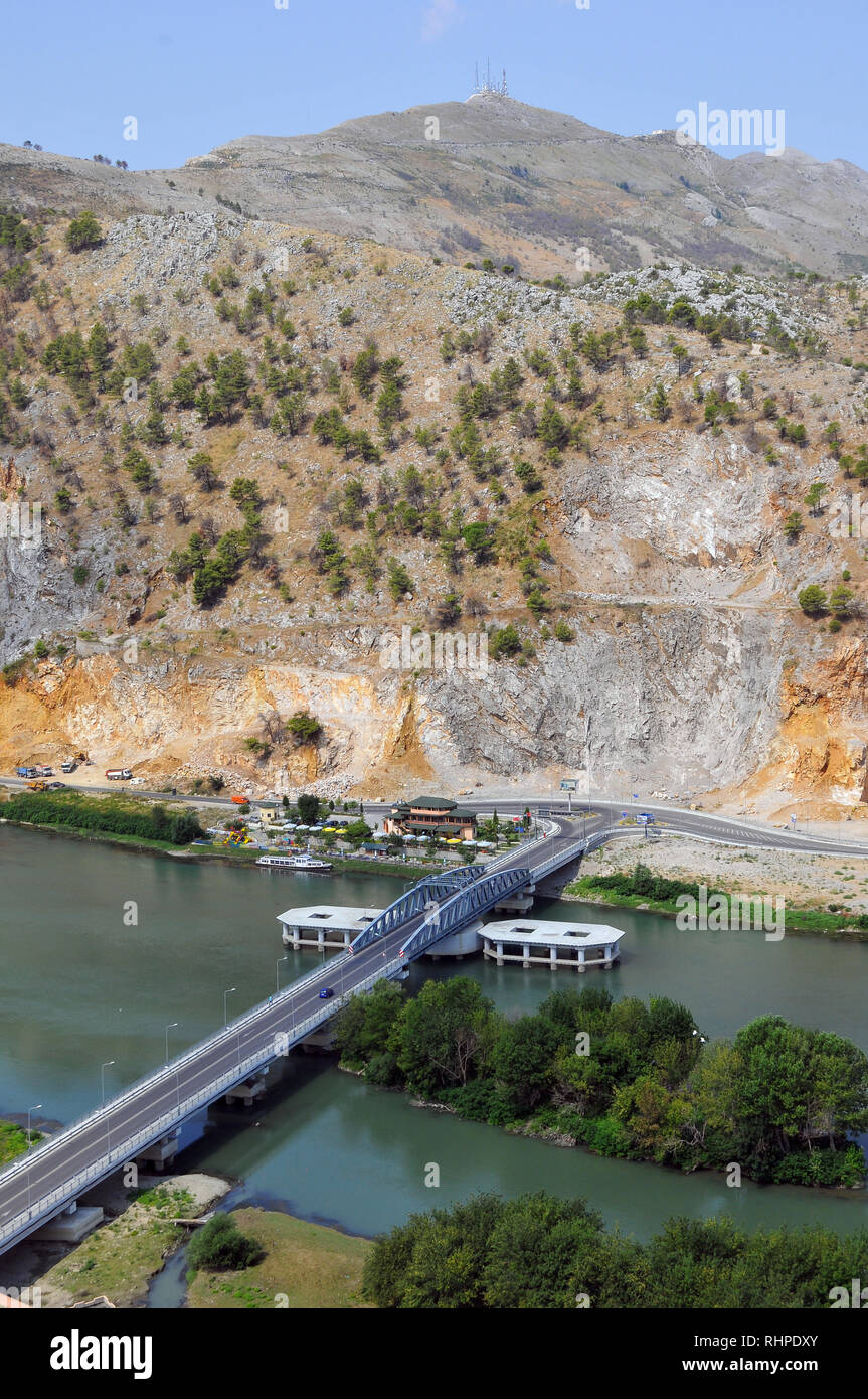 Albania, Shkodra, Europe. Bridge over the river Buna Stock Photo - Alamy