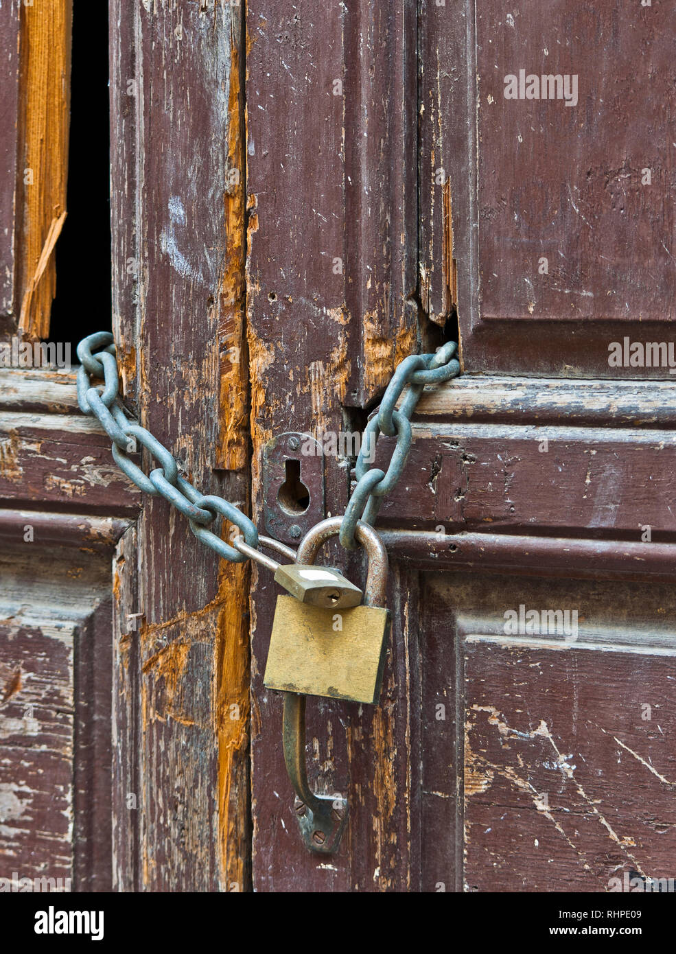 Two padlocks locked together hi-res stock photography and images - Alamy