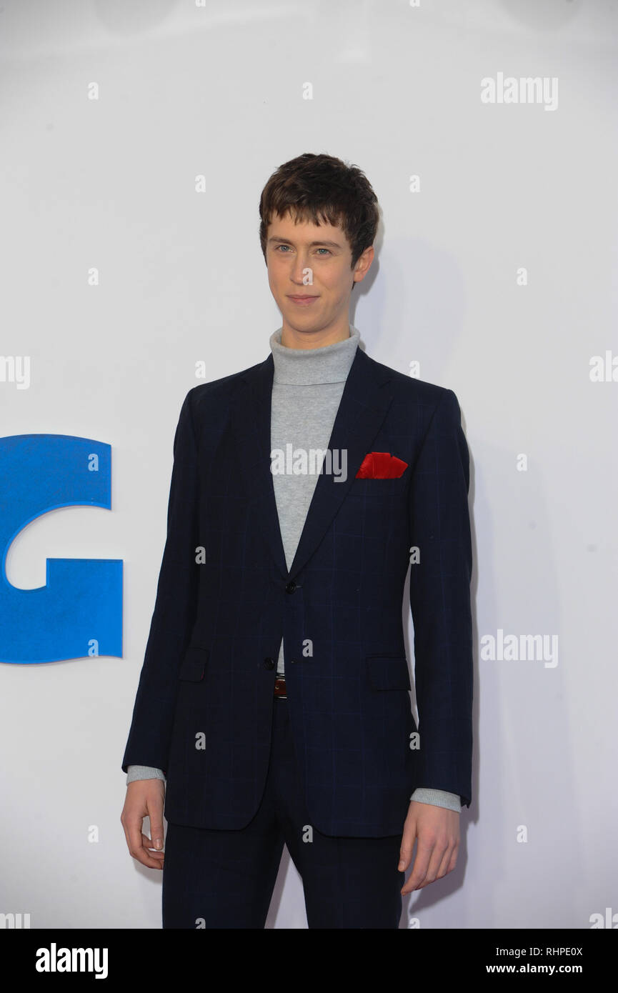 Angus Imrie seen on the red carpet during the film première of The Kid ...