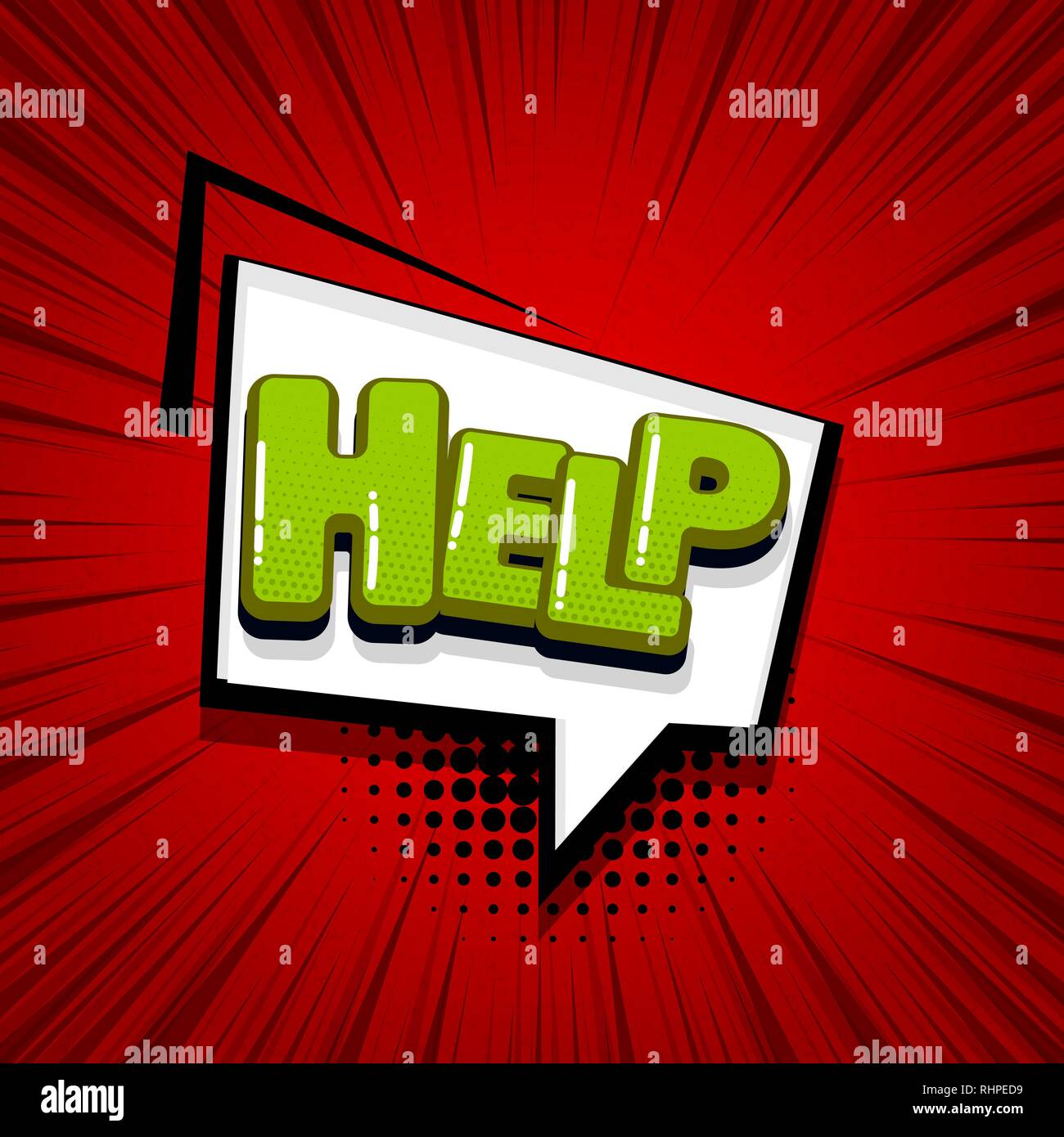 Help comic hi-res stock photography and images - Alamy