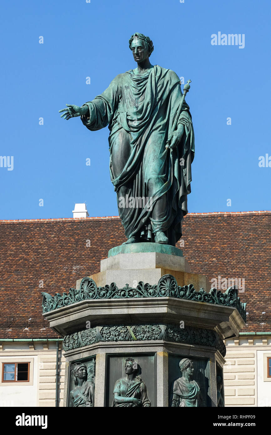Statue of emperor Franz Joseph I at the Hofburg palace Vienna, Austria ...