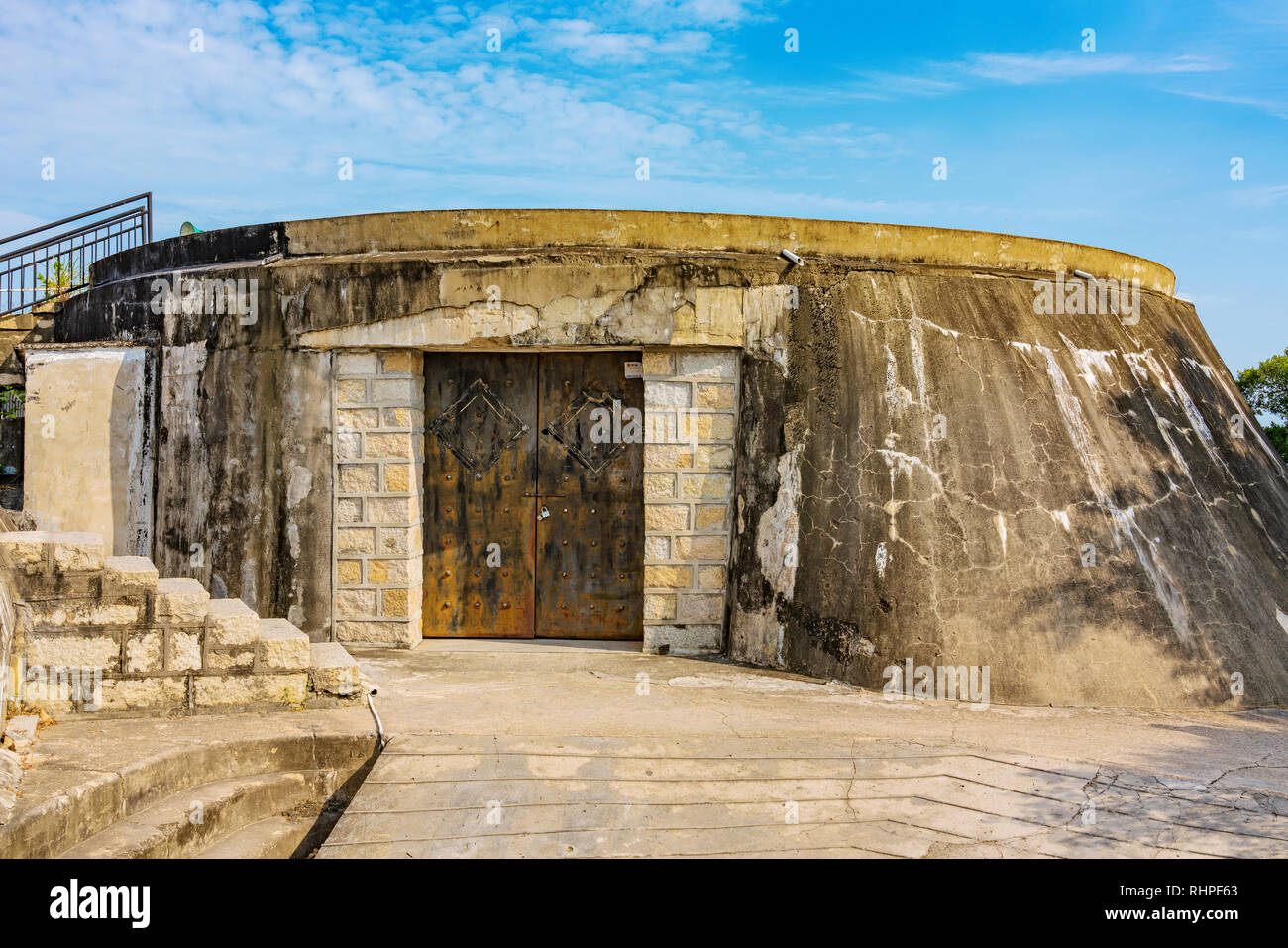 XIAMEN, CHINA -OCTOBER 13: This is an old fort building in Hulishan ...