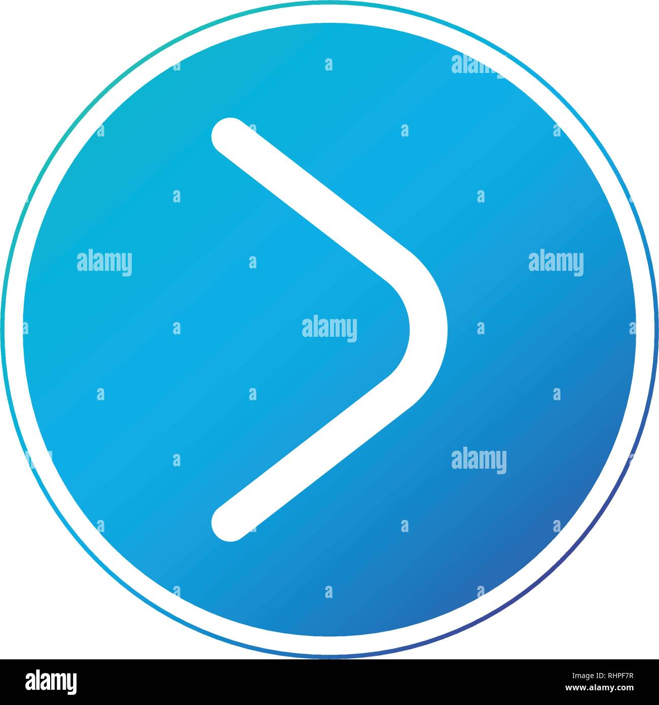 Vector right arrows company logo rounded in minimalistic style ...