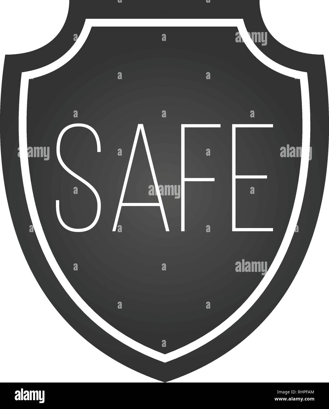 shield security protection icon with safe sign. Vector illustration ...